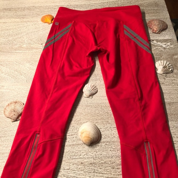 Fabletics | Pants & Jumpsuits | Rare Fabletics Bright Red Crop Legging ...